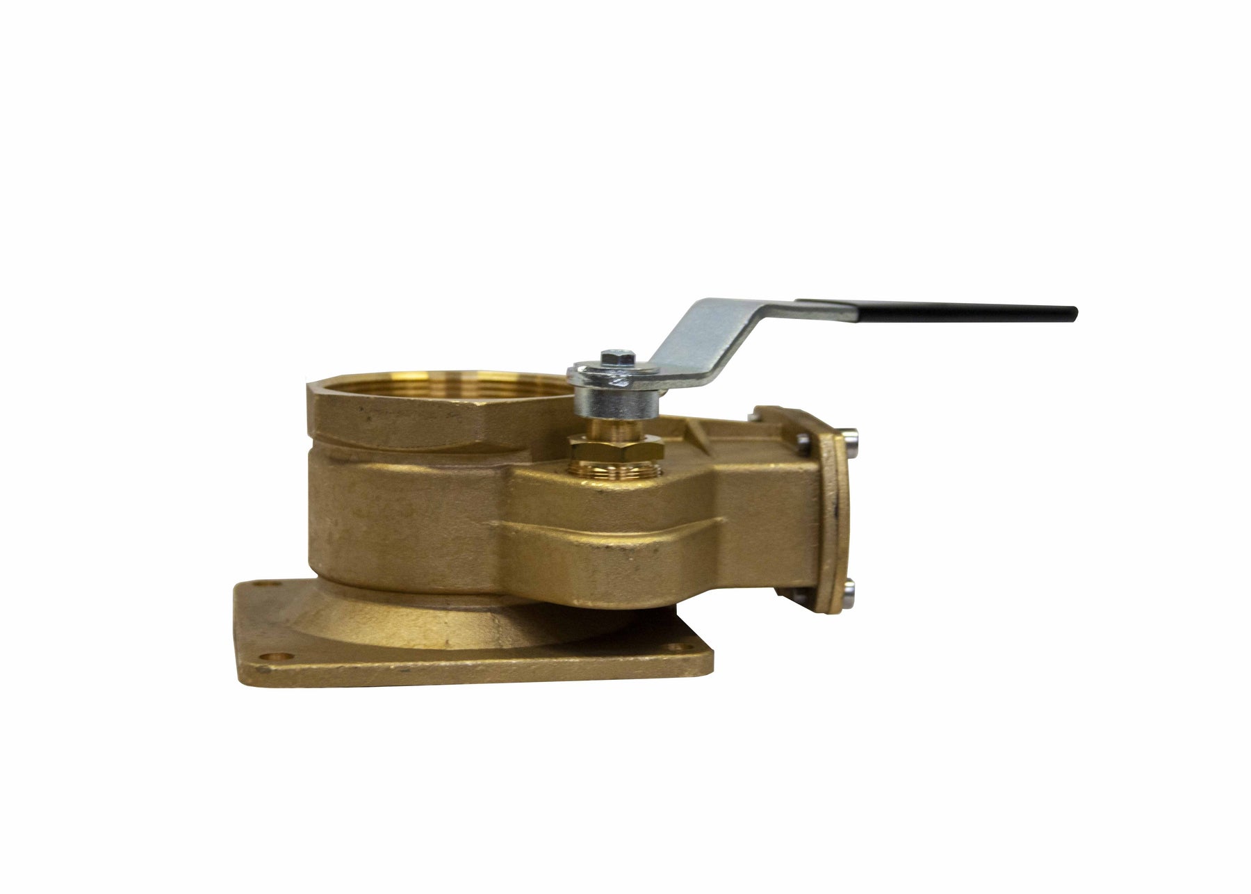 MZ 4" Brass Lever Valve 4-Bolt [Flange] | Chandler VAC